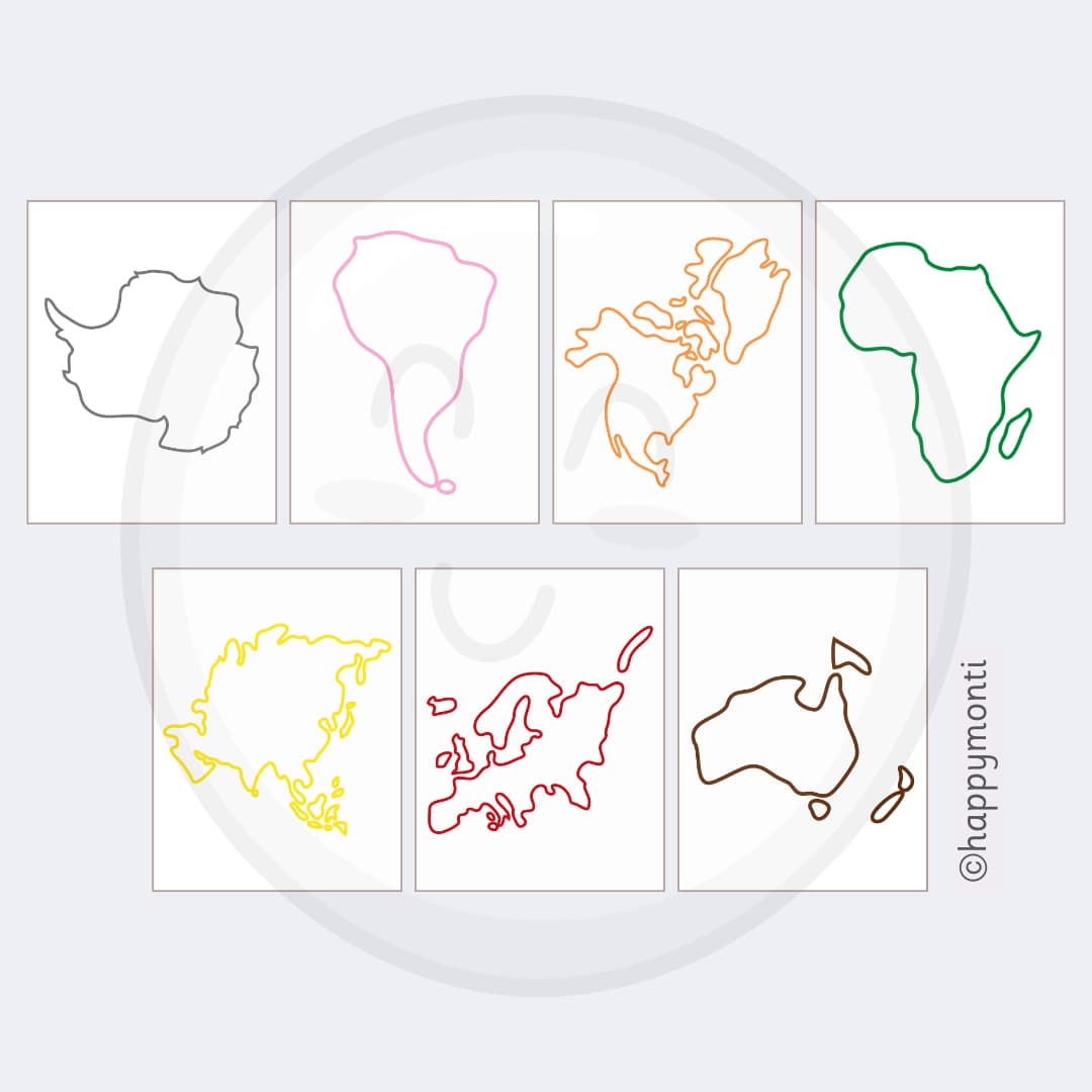 Continent Play-Doh Mats | Happy Monti