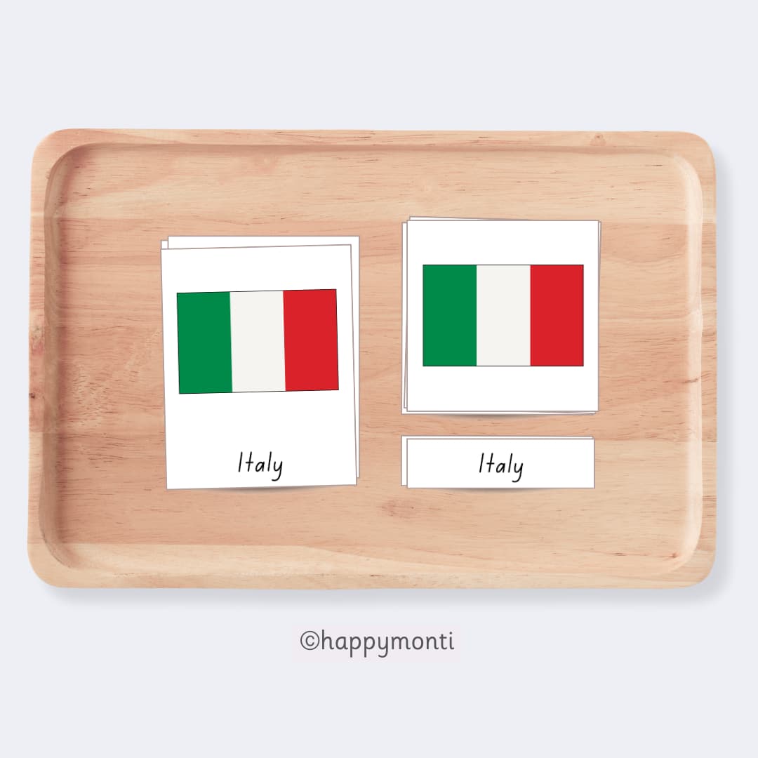 Country Flags of Europe (3-Part Cards) | Happy Monti