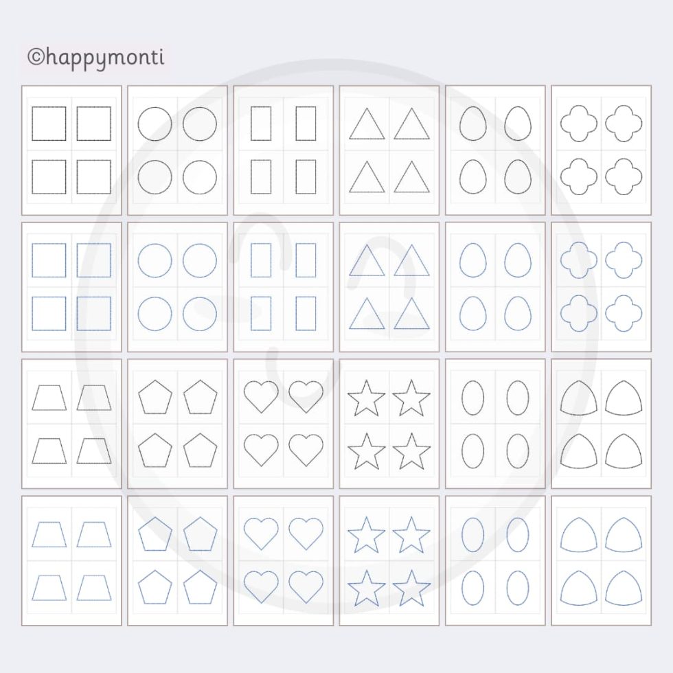 Metal Inset Shape Pin Punching Pages | Happy Monti