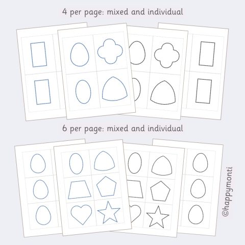 Metal Inset Shape Pin Punching Pages | Happy Monti