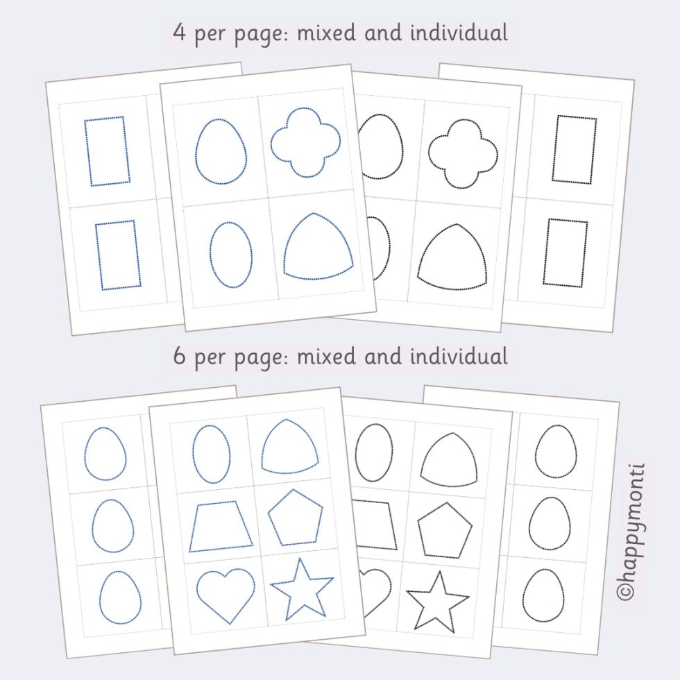 Metal Inset Shape Pin Punching Pages | Happy Monti