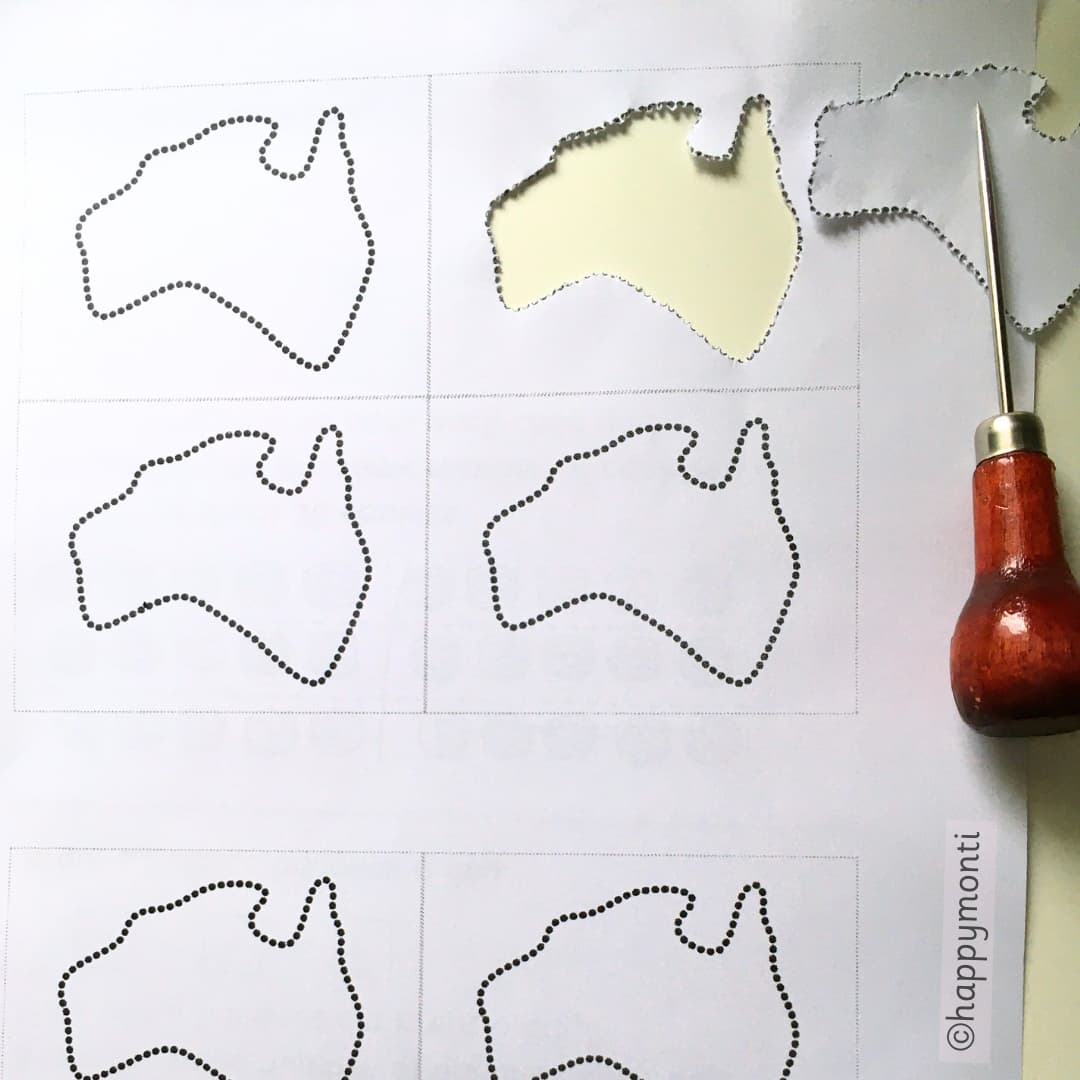 Continent Pin Punching Pages | Happy Monti