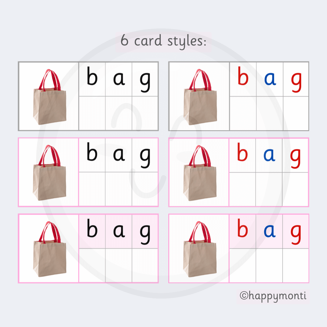 Boxed Word Cards (Pink Series) | Happy Monti