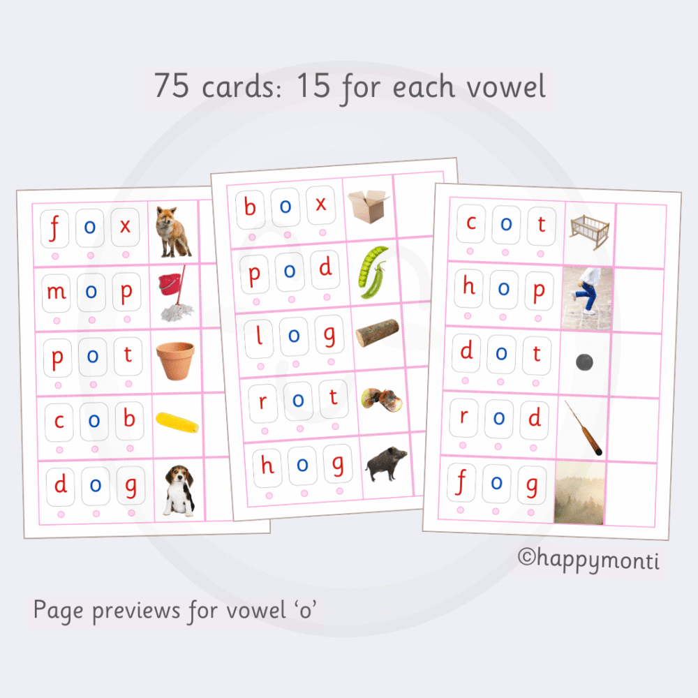 Read and Reveal Cards (Pink Series) | Happy Monti