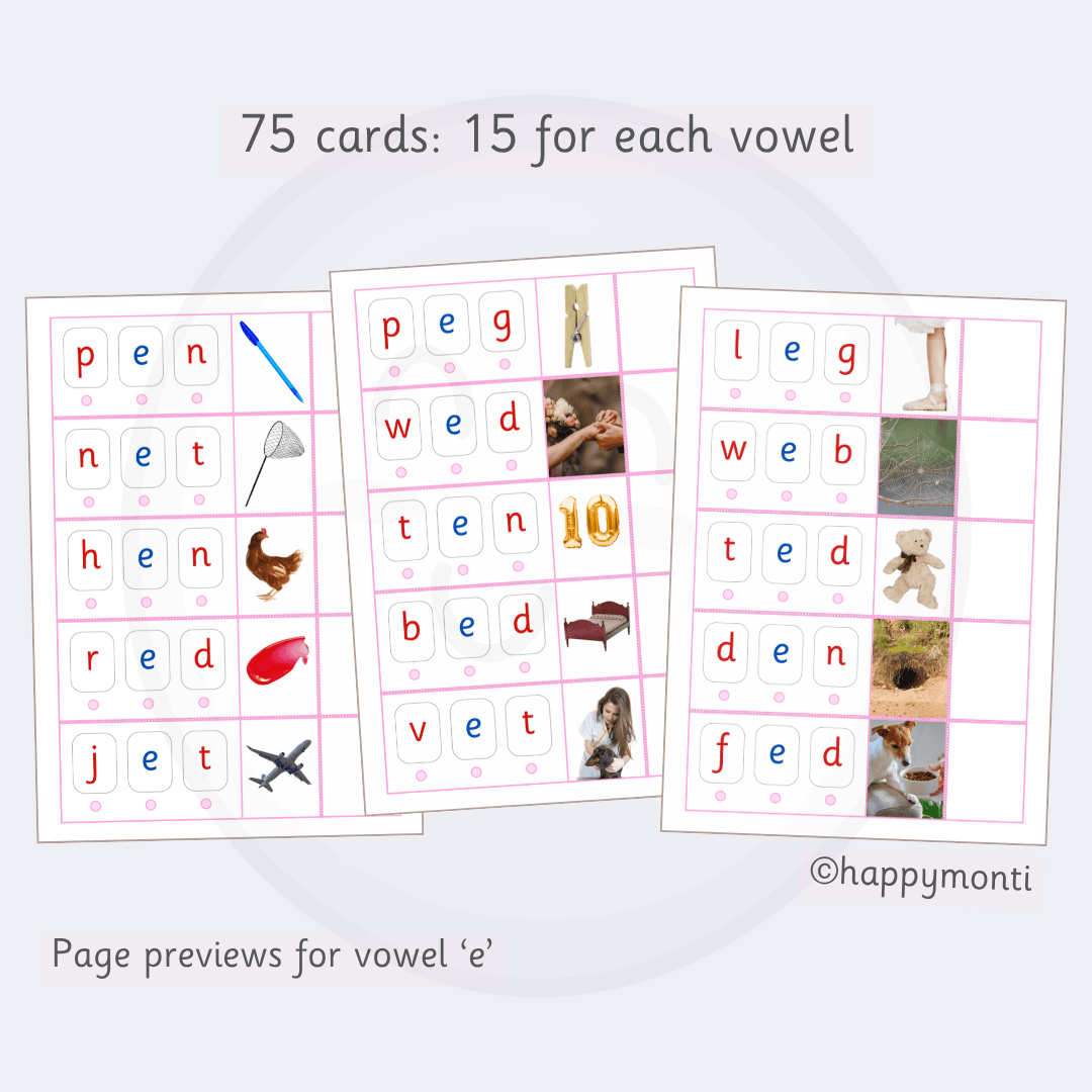 Read and Reveal Cards (Pink Series) | Happy Monti